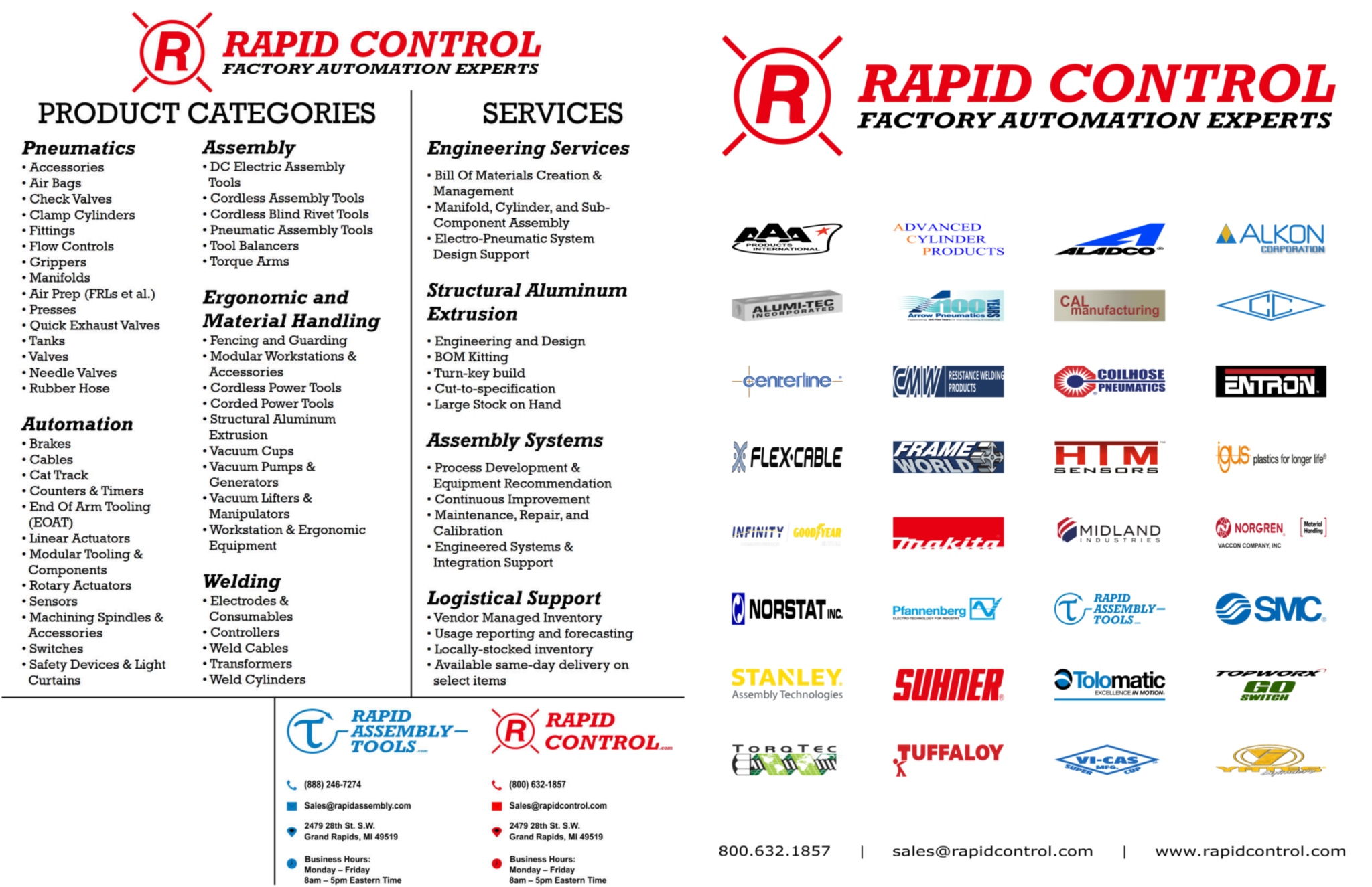 Rapid Control Line Card | Rapid Control Service Inc